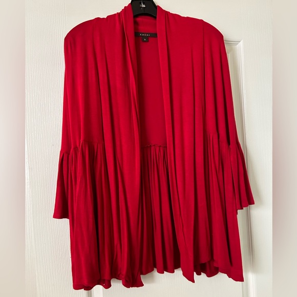 Fever | Jackets & Coats | Fever Red Pleated Stretch Knit Jacket | Poshmark